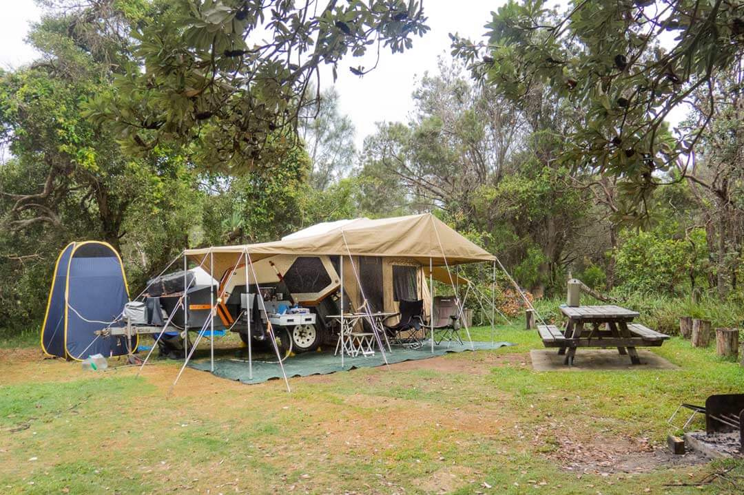 Our-Tvan-Camp-in-Illaroo-Campground - TRACK TRAILER
