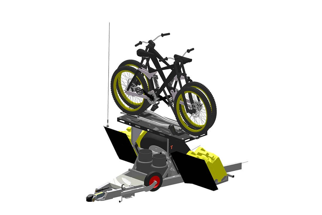 std-drawbar-with-bike-rack - TRACK TRAILER