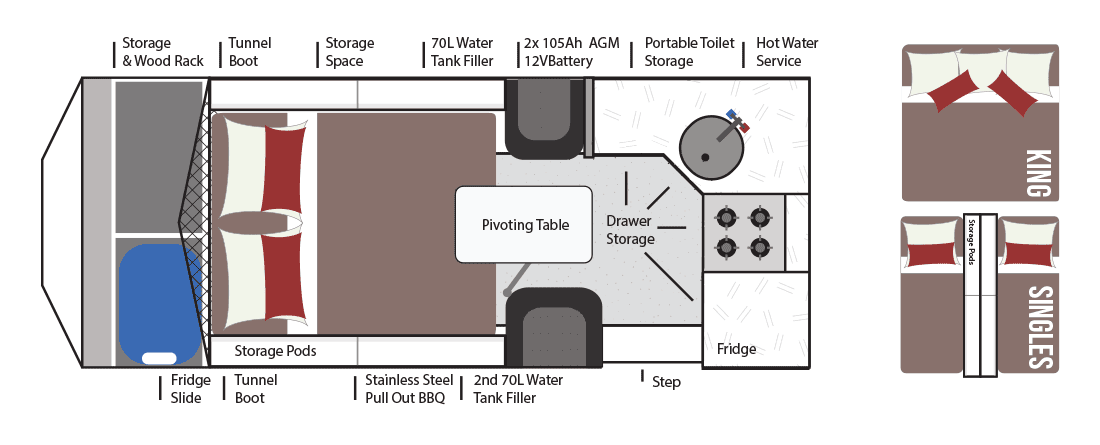 Topaz-bed-layout - TRACK TRAILER